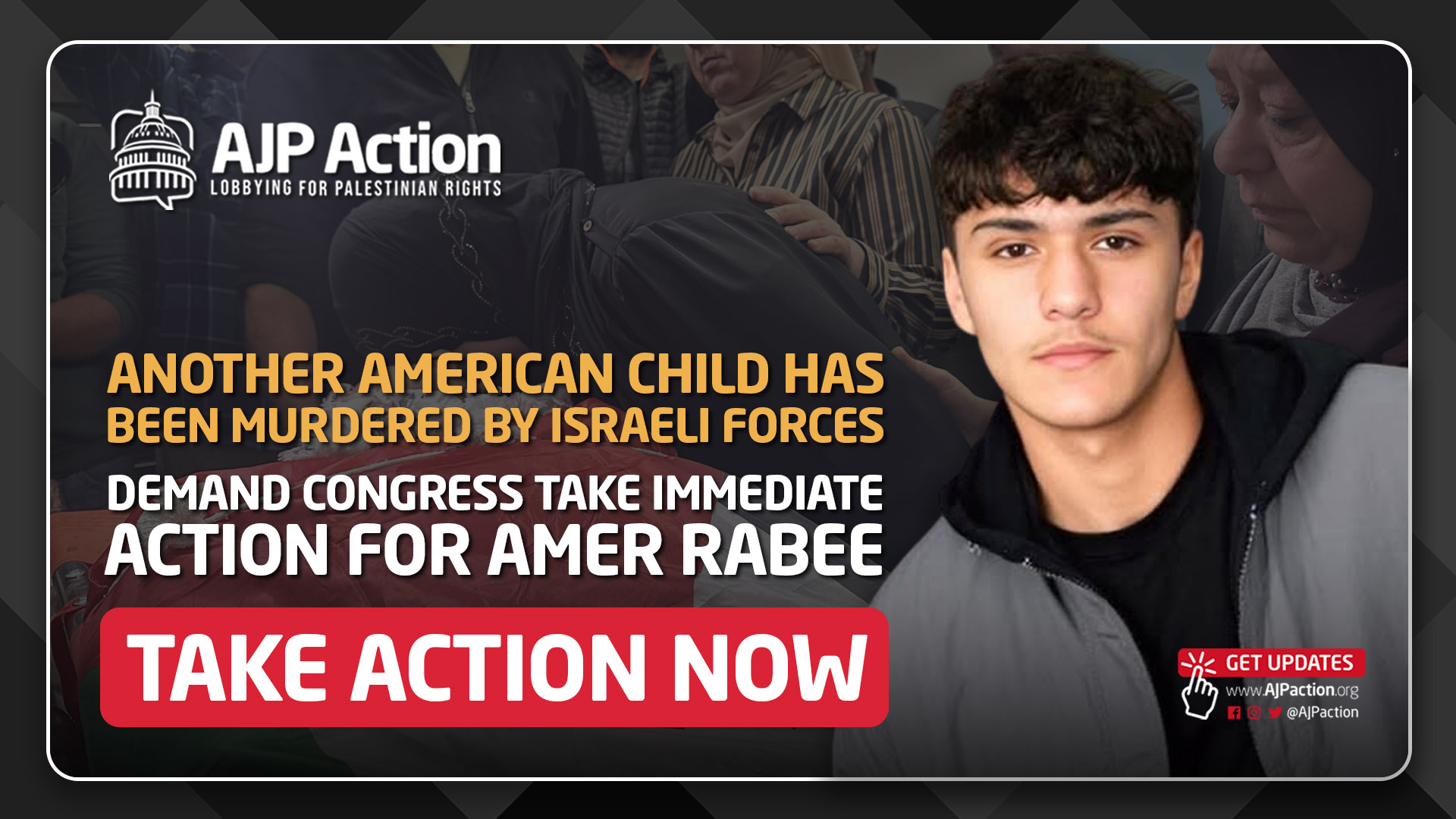 Demand Congress Take Immediate Action for Amer Rabee