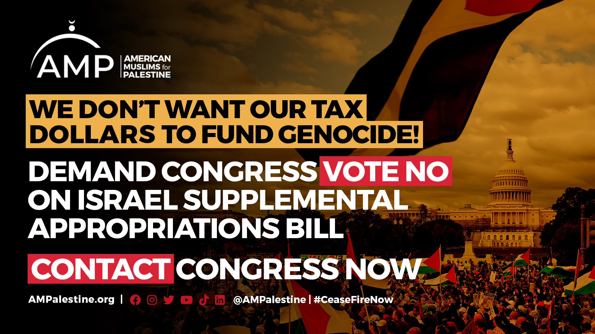 Demand Your Members of Congress Vote NO on Israel Supplemental ...