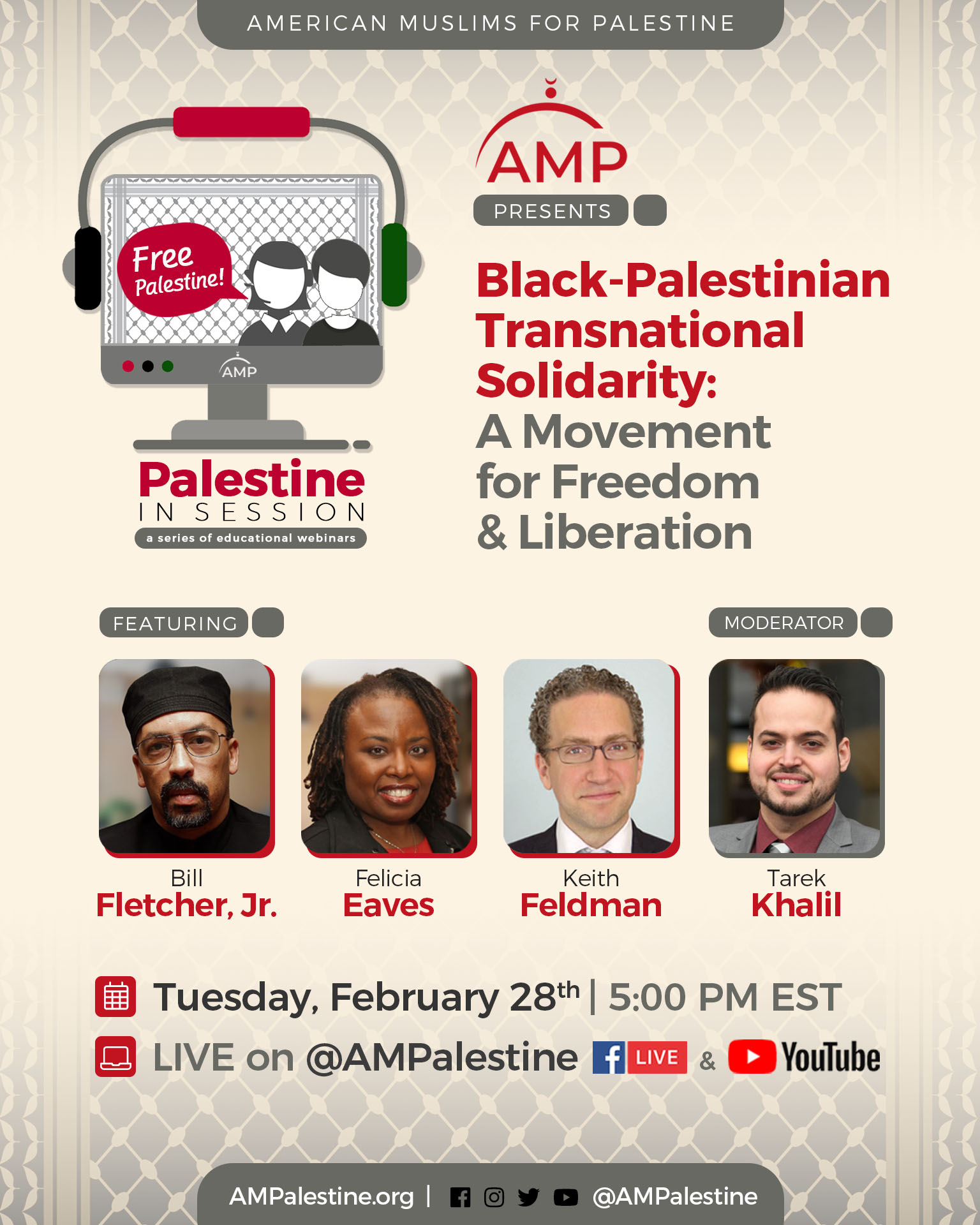 📺 [Live] Palestine in Session - Ep2: Bill Fletcher, Felicia Eaves ...