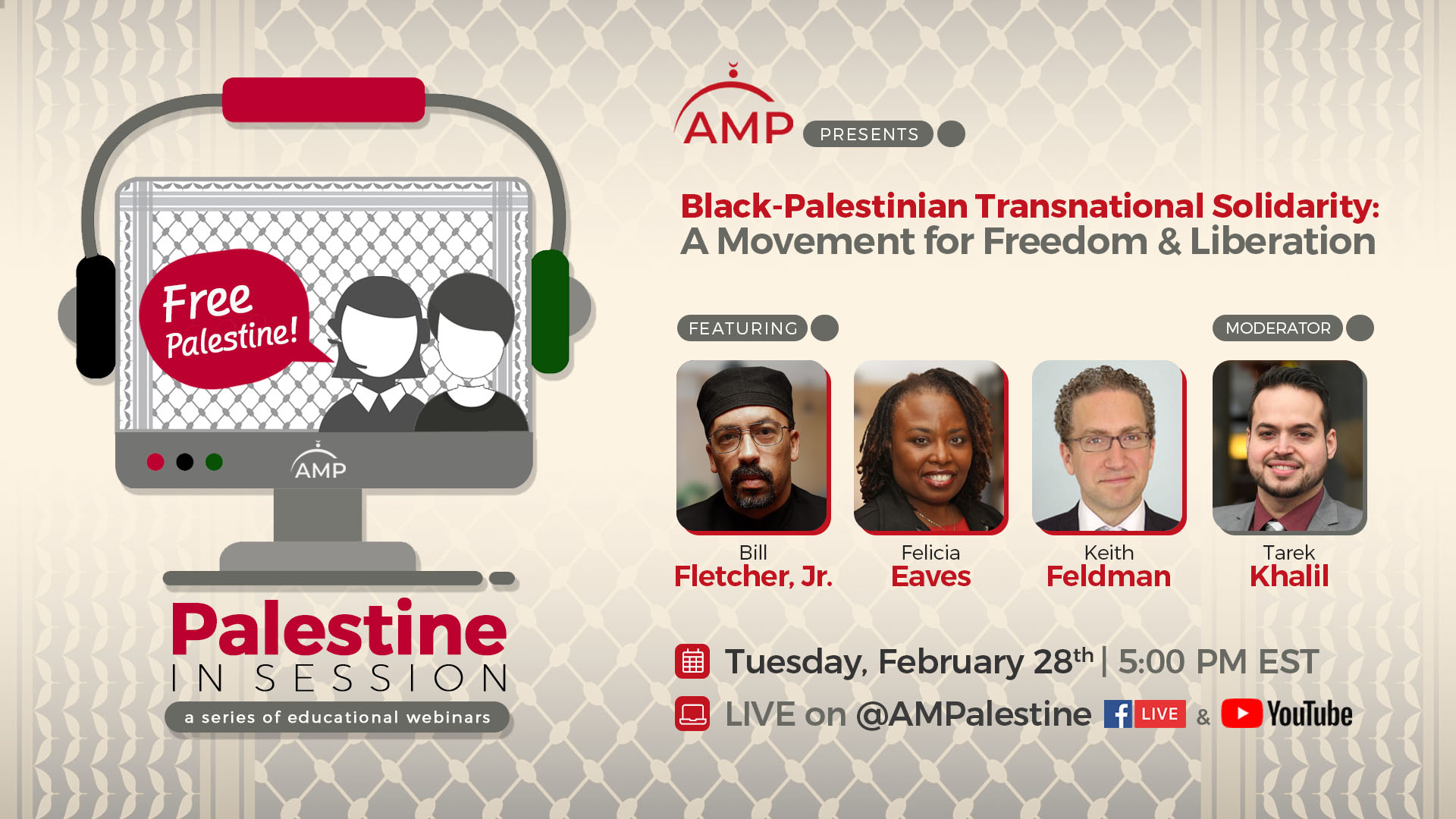 📺 [Live] Palestine in Session - Ep2: Bill Fletcher, Felicia Eaves ...